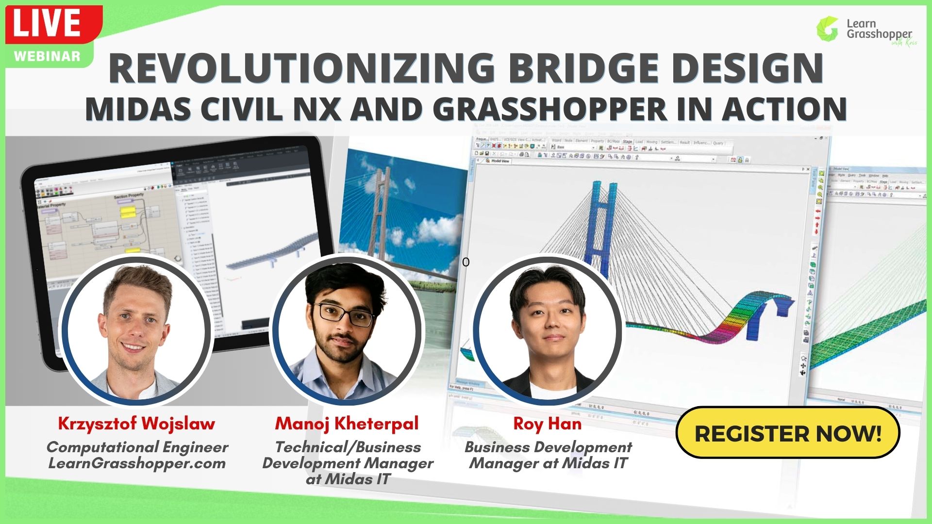 Webinar - Revolutionizing Bridge Design -Midas - Learn Grasshopper