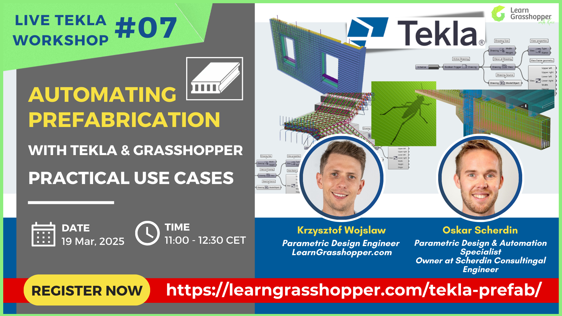 WORKSHOP #33 - Automating Prefabrication with Tekla & Grasshopper - Practical use cases - Learn ...
