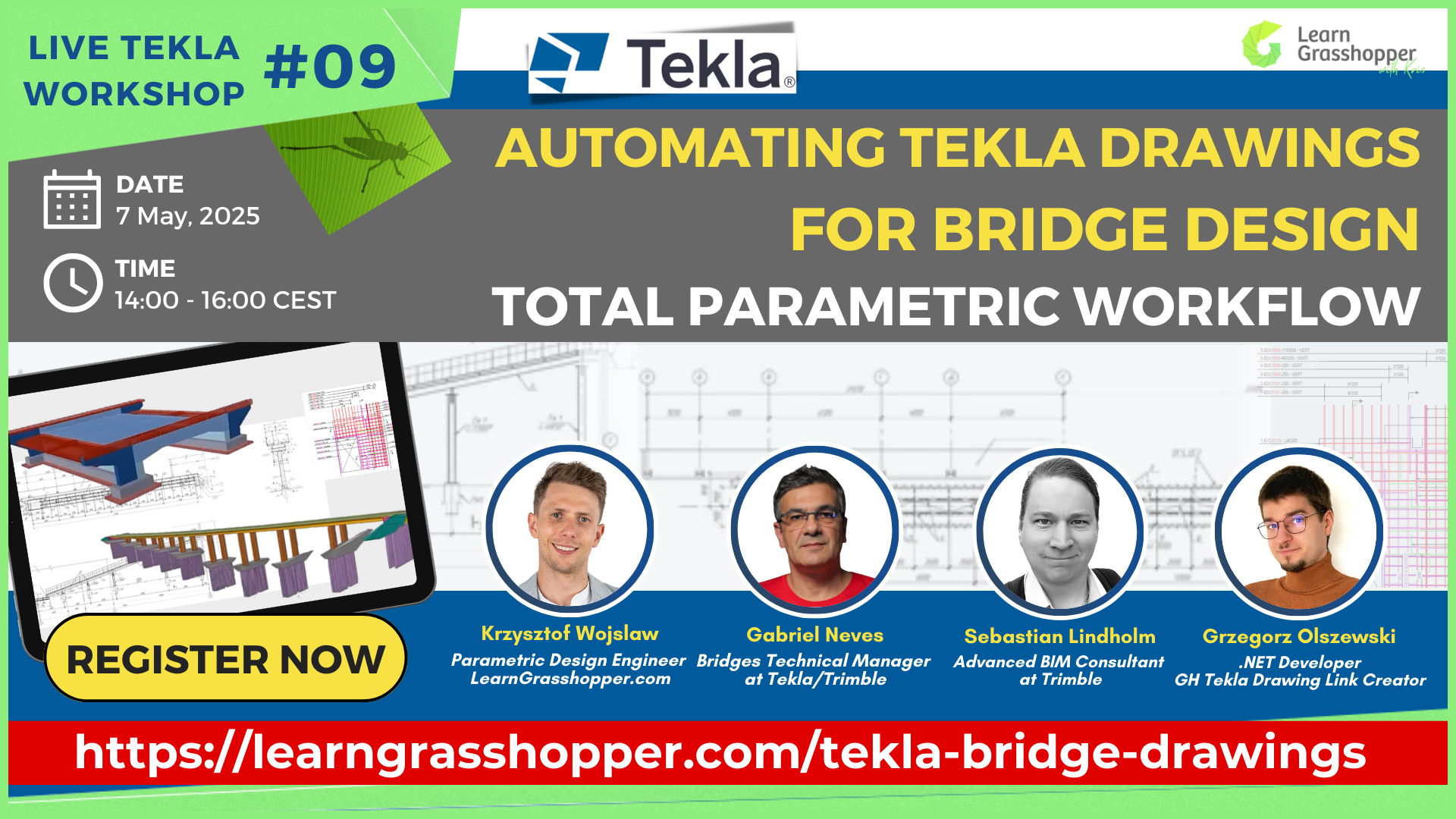 WORKSHOP #36 - Automating Tekla Drawings for Bridge Design #09 - Learn Grasshopper