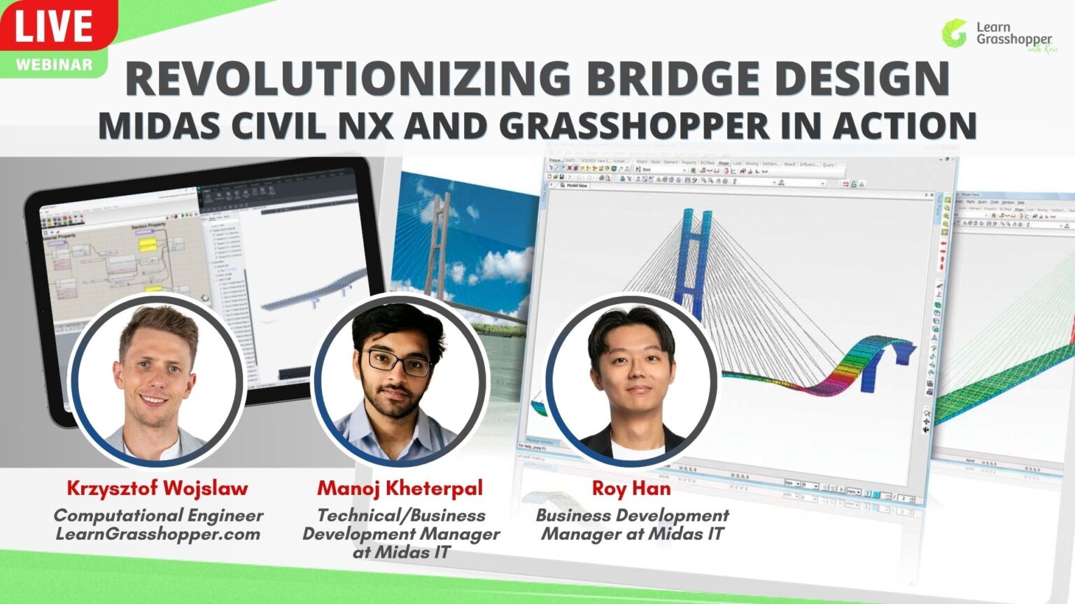 REVOLUTIONIZING BRIDGE DESIGN - MIDAS CIVIL NX and Grasshopper in Action - Learn Grasshopper