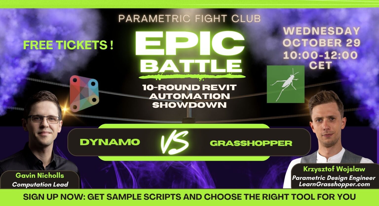WORKSHOP - Epic Battle: Dynamo vs Grasshopper for Engineers & Architects - Learn Grasshopper